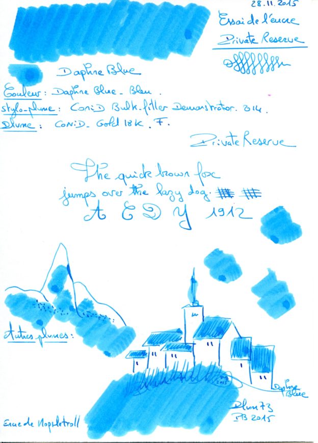 Daphne blue – Private Reserve – EN | Inksnibs