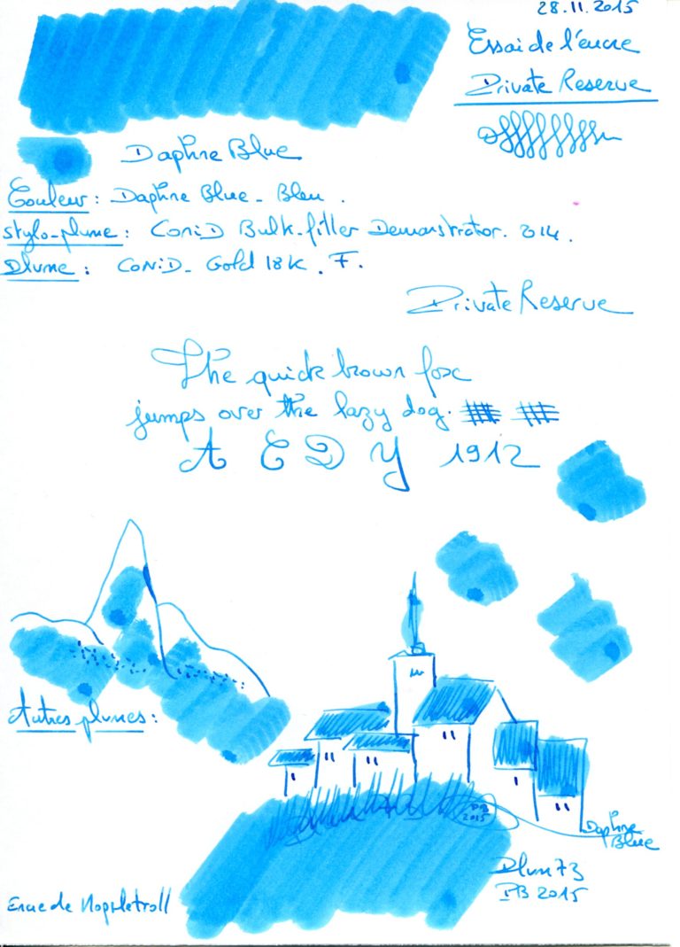 Daphne blue – Private Reserve – EN | Inksnibs