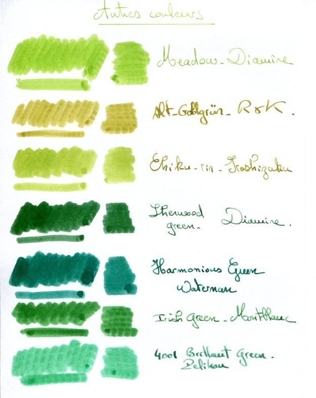 Green Comparatives | Inksnibs