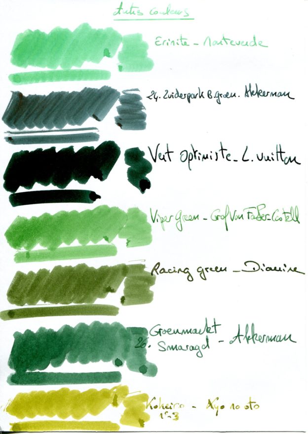 Green Comparatives | Inksnibs